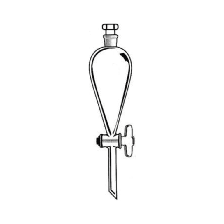 Embudo de separación F/Squibb o pera con llave de vidrio - ELAM
